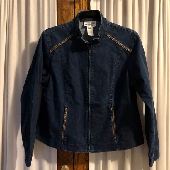 Pendleton | Jackets & Coats | Pendleton Denim Jacket Faux Leather Trim ...